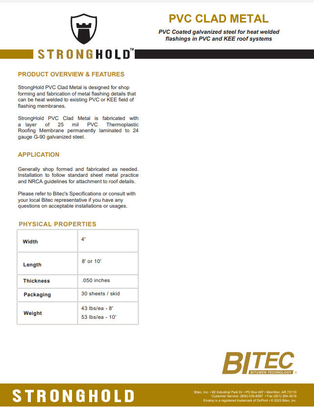 StrongHold™ PVC Clad Metal - BITEC, INC.